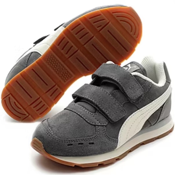 Puma | Shoes | Puma Gray Velcro Soft Foam Toddler Sneakers 7c | Poshmark